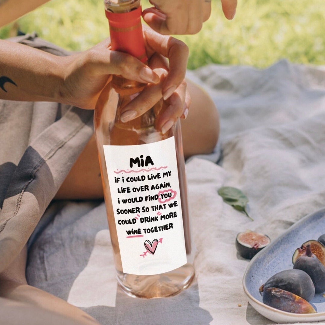 Personalized Bestie Wine Label: Galentine's Day Gift - Etsy