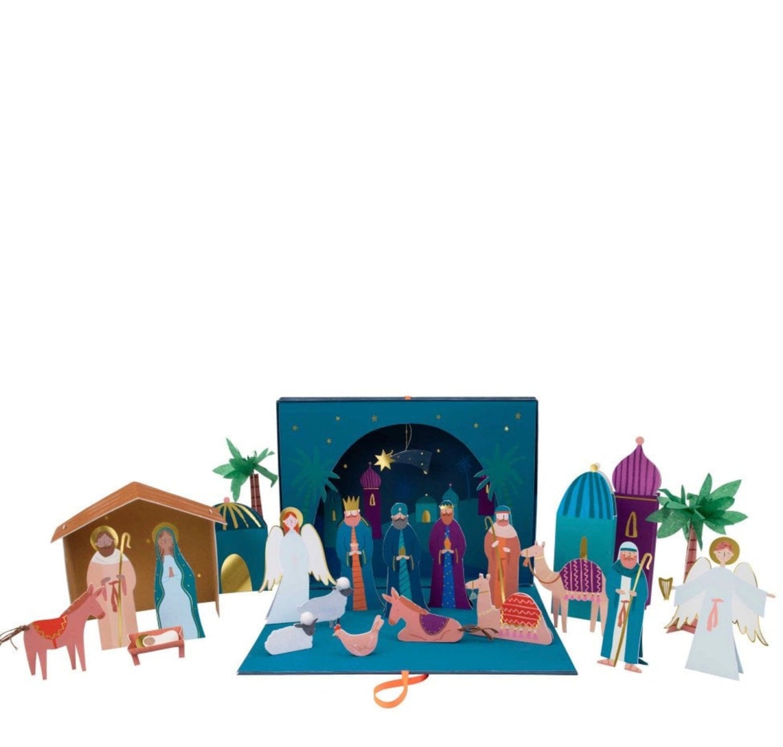 Personalised Nativity Paper Craft Advent Calendar: Christmas Countdown ...