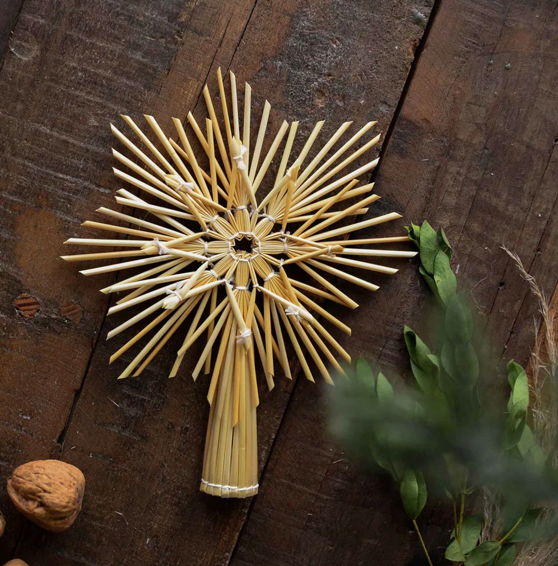 Wheat Straw Star Tree Topper Stunning Design-fits All Trees - Etsy