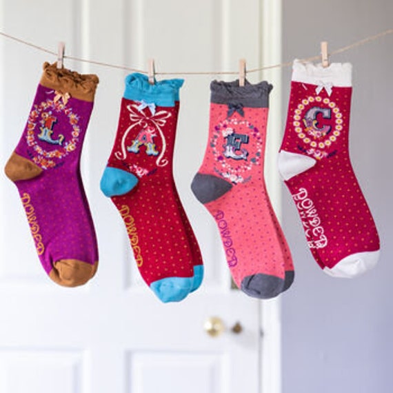 Monogram Bamboo Ankle Socks Letter Socks Monogram Socks | Etsy UK