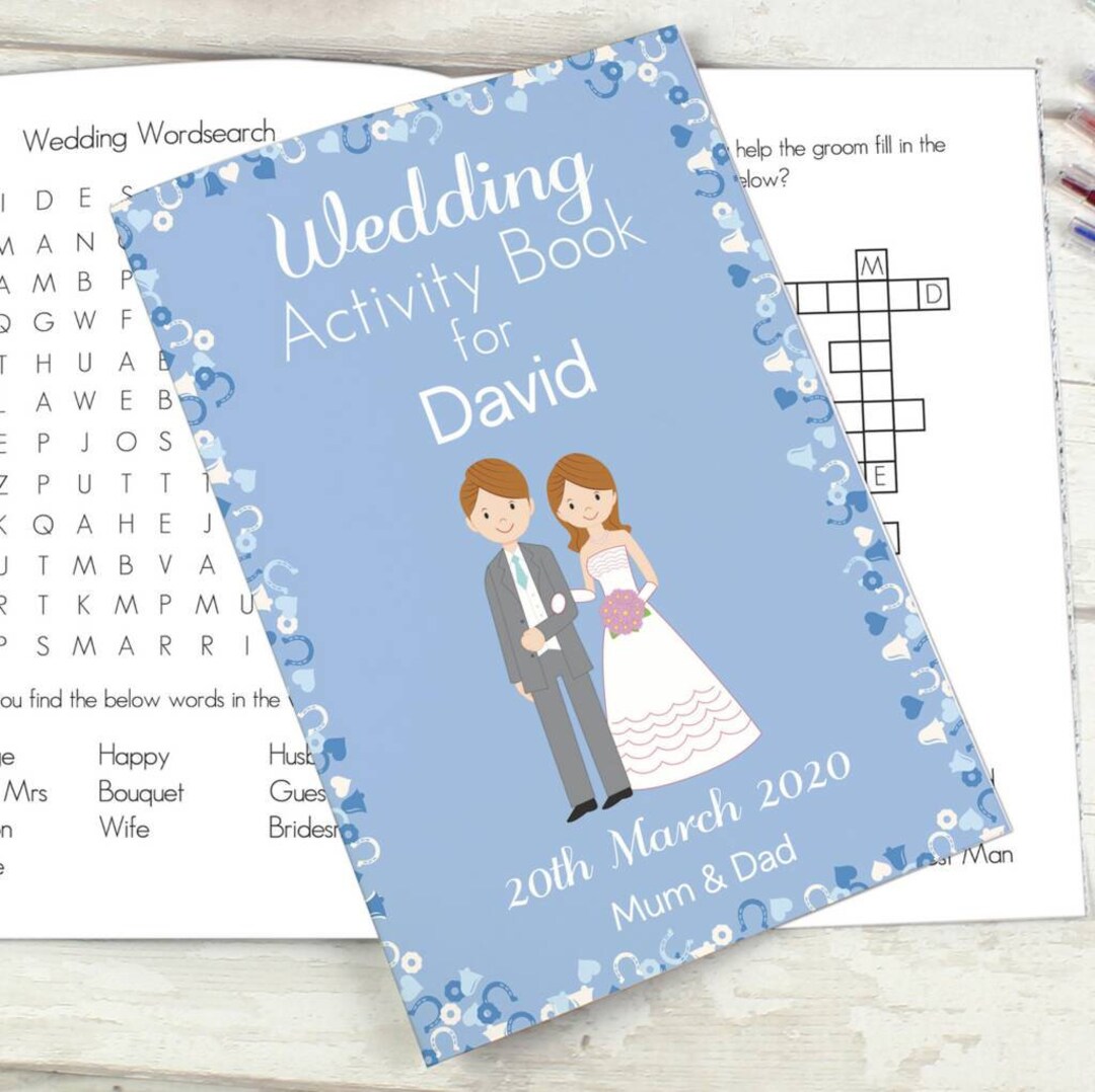 Personalised Wedding Activity Book - New Couple - Customised Newly Wed ...