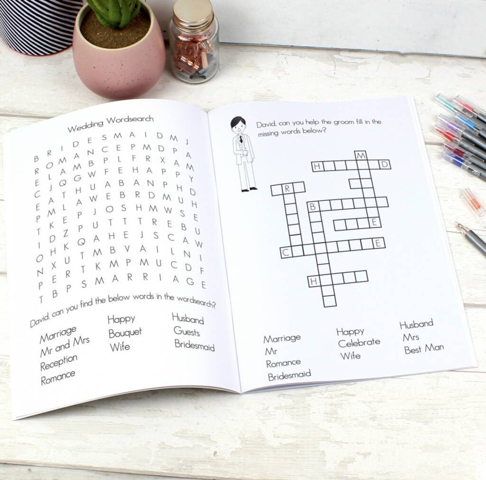 Personalized Wedding Activity Book - A4 Printed Gift - Etsy