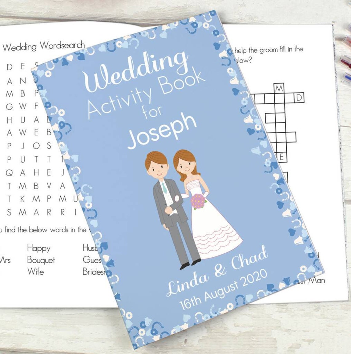 Personalized Wedding Activity Book - A4 Printed Gift - Etsy