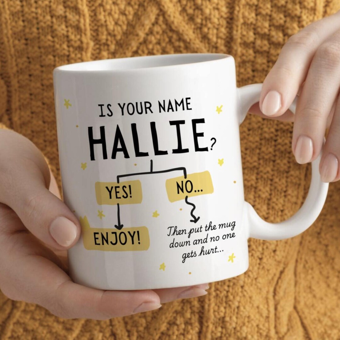 Personalized Name Mug: Funny Flowchart Ceramic Mug - Etsy