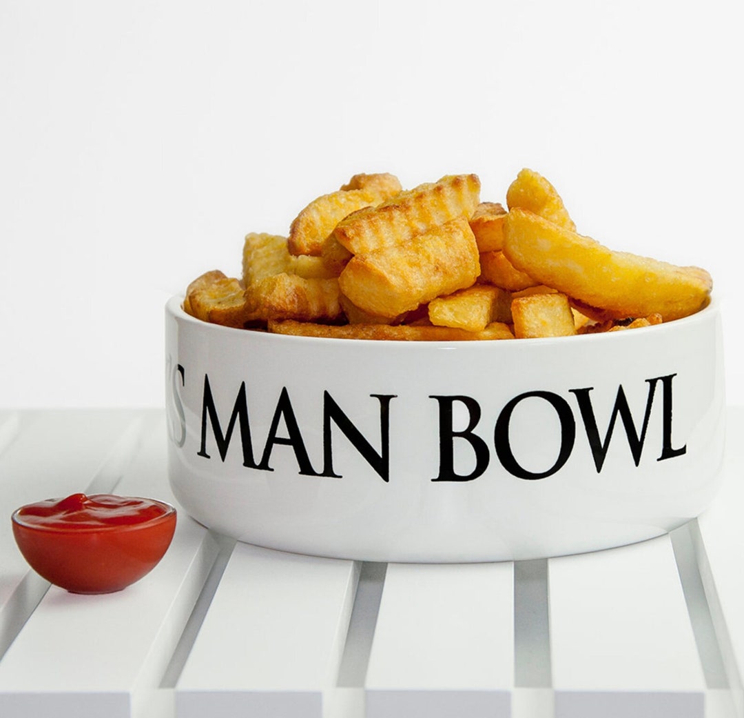 Personalized Super Large Ceramic Bowl: Funny Man Bowl, Birthday Gift - Etsy