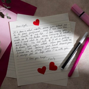 Personalised Hand Written Love Note - Perfect Gift for Valentines and ...