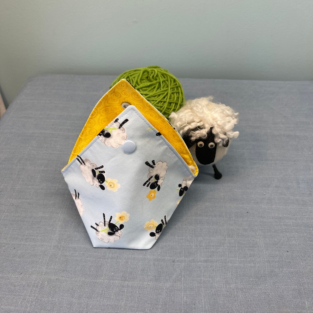 Yarn Keeper Bento Style Fabric Yarn Holder Sheep Print - Etsy