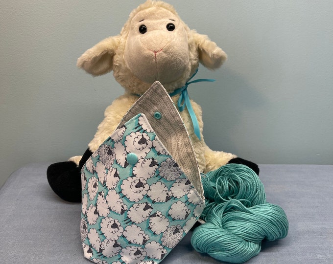 Large Yarn Keeper Bento Style Yarn Holder Sheep Print - Etsy