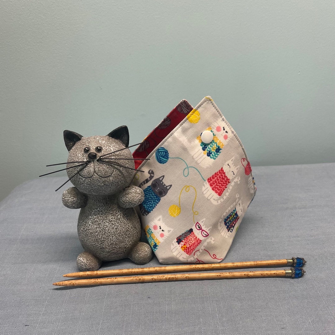 Yarn Keeper Bento Style Fabric Yarn Bowl Cat Print - Etsy