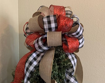 Tree Topper Bow - Etsy