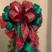 Extra Large Tree Topper, Christmas Tree Topper Bow, Red and Green Polka ...