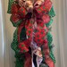 Extra Large Teddy Bear Tree Topper Bow Red and Green - Etsy
