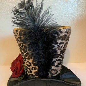 Leopard Tree Topper Top Hat Brown and Black Leopard Top Hat - Etsy