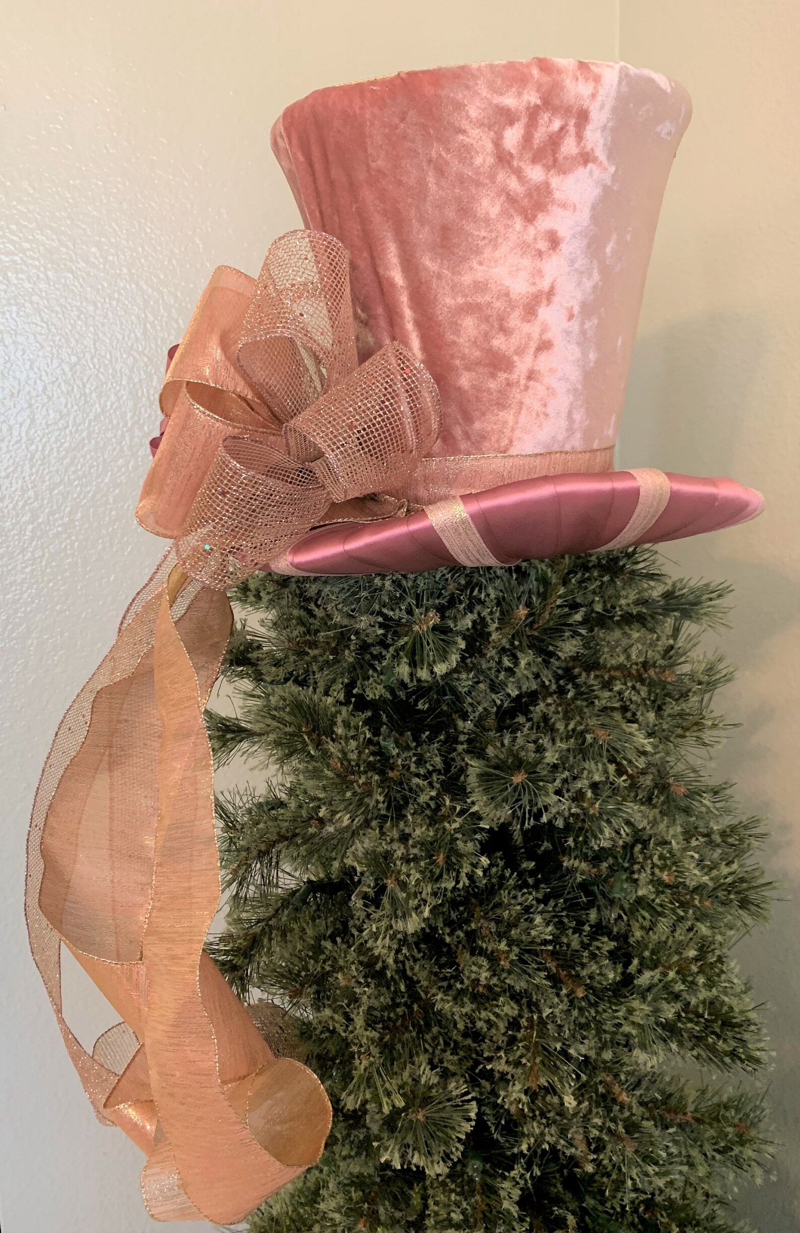 Butterfly Tree Topper Top Hat Christmas Tree Topper Bow - Etsy