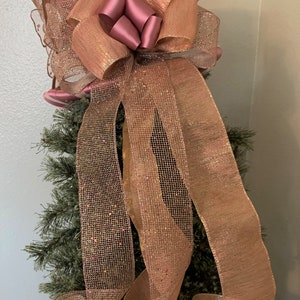 Butterfly Tree Topper Top Hat - Christmas Tree Topper Bow - Tree Topper ...