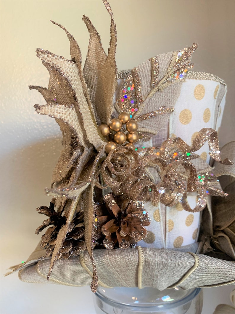 Burlap Tree Topper Rustic Tree Topper Top Hat Burlap - Etsy