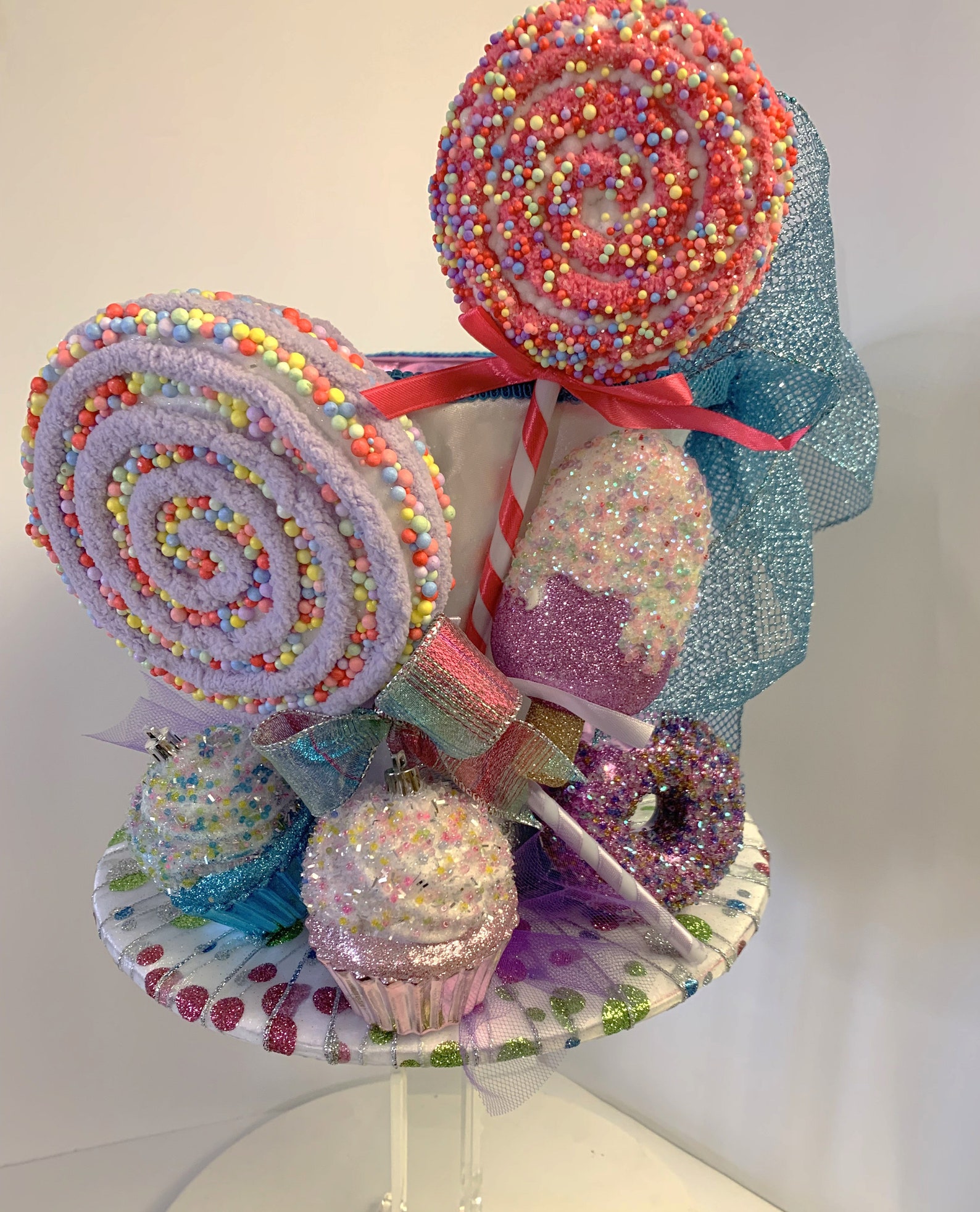 Candyland Tree Topper Top Hat, Candyland Top Hat Tree Topper, Birthday ...