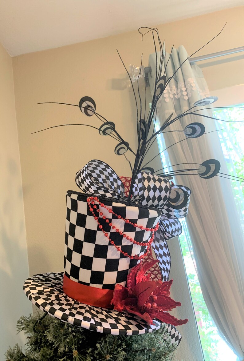 Extra Large Christmas Tree Topper Tree Topper Bow Black - Etsy