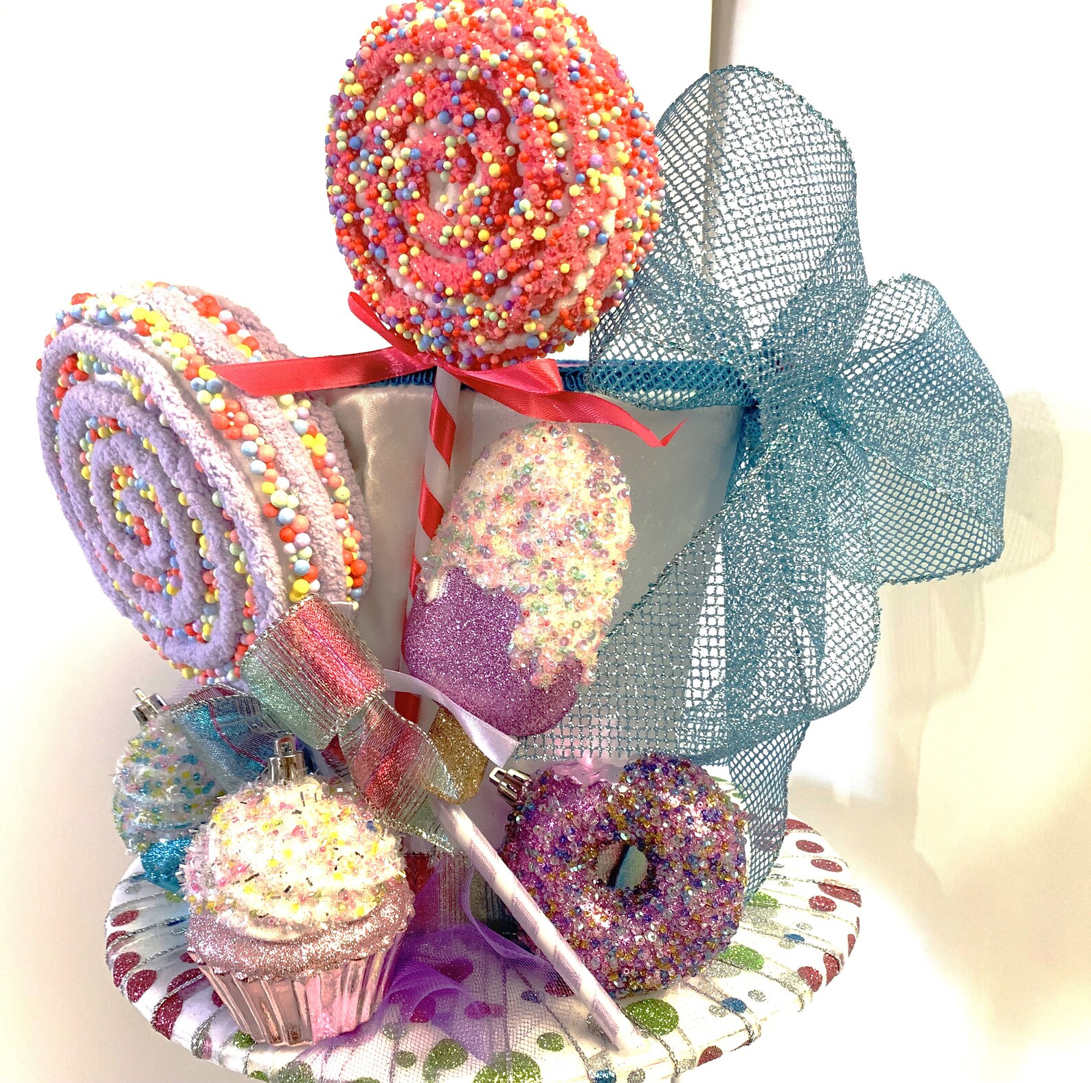 Candyland Tree Topper Top Hat, Candyland Top Hat Tree Topper, Birthday ...