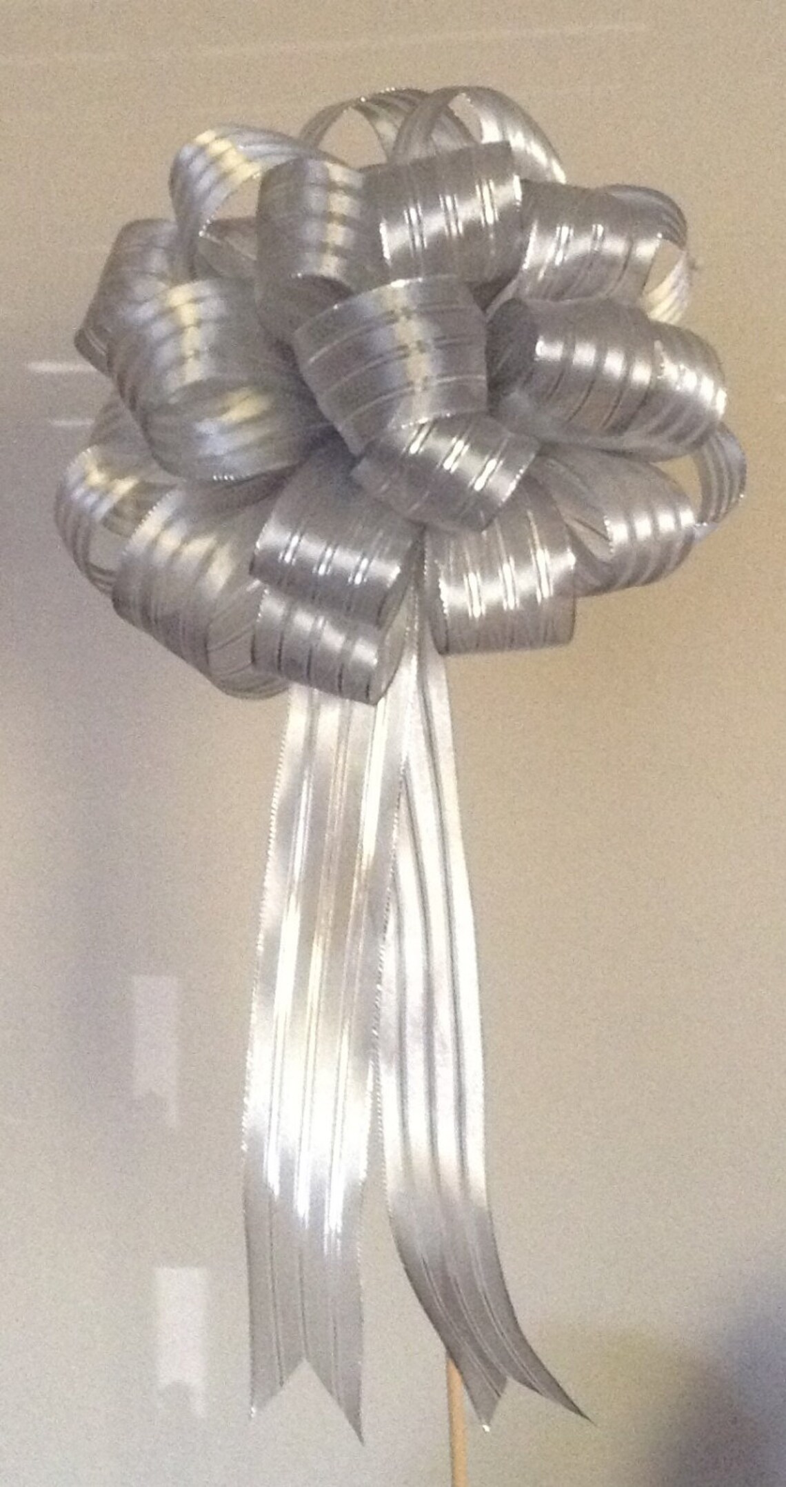 Extra Large Silver Tree Topper Bow Christmas Decoration Bow - Etsy