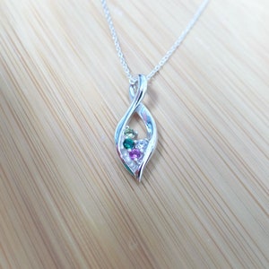 Personalized Small Freeform Infinity Family Mother's Pendant or ...