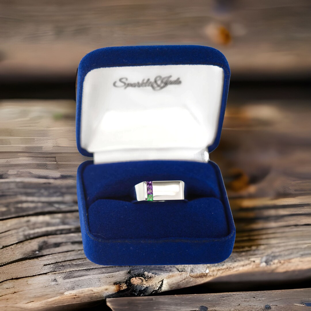 Men's Personalized Birthstone Father's Grandfather's Family Ring ...