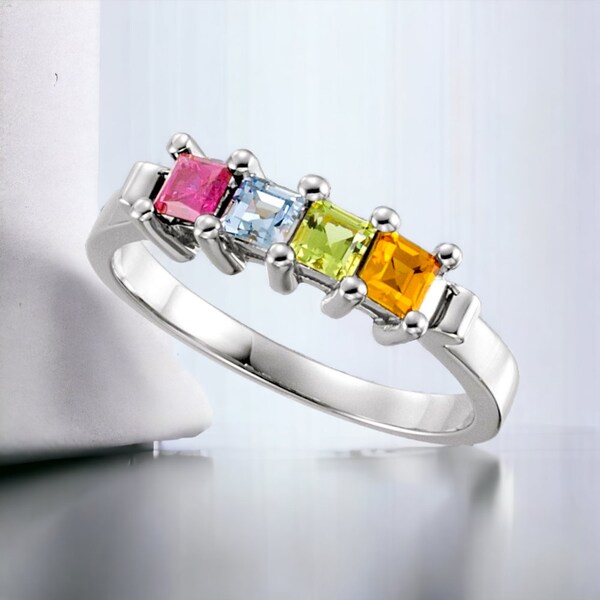 Square Stone Ring - Etsy