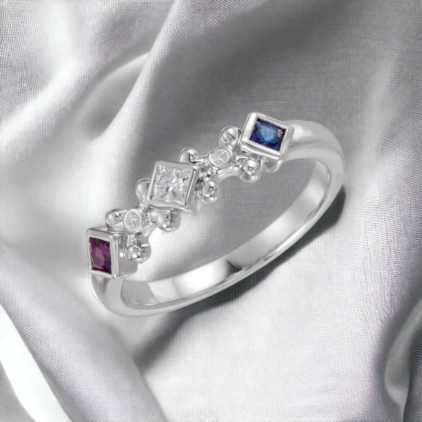 Square Stone Ring - Etsy