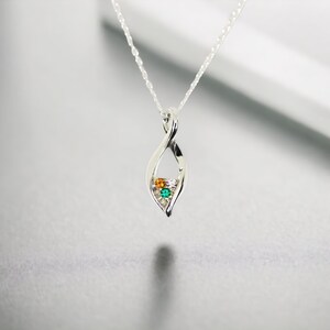 Personalized Small Freeform Infinity Family Mother's Pendant or ...