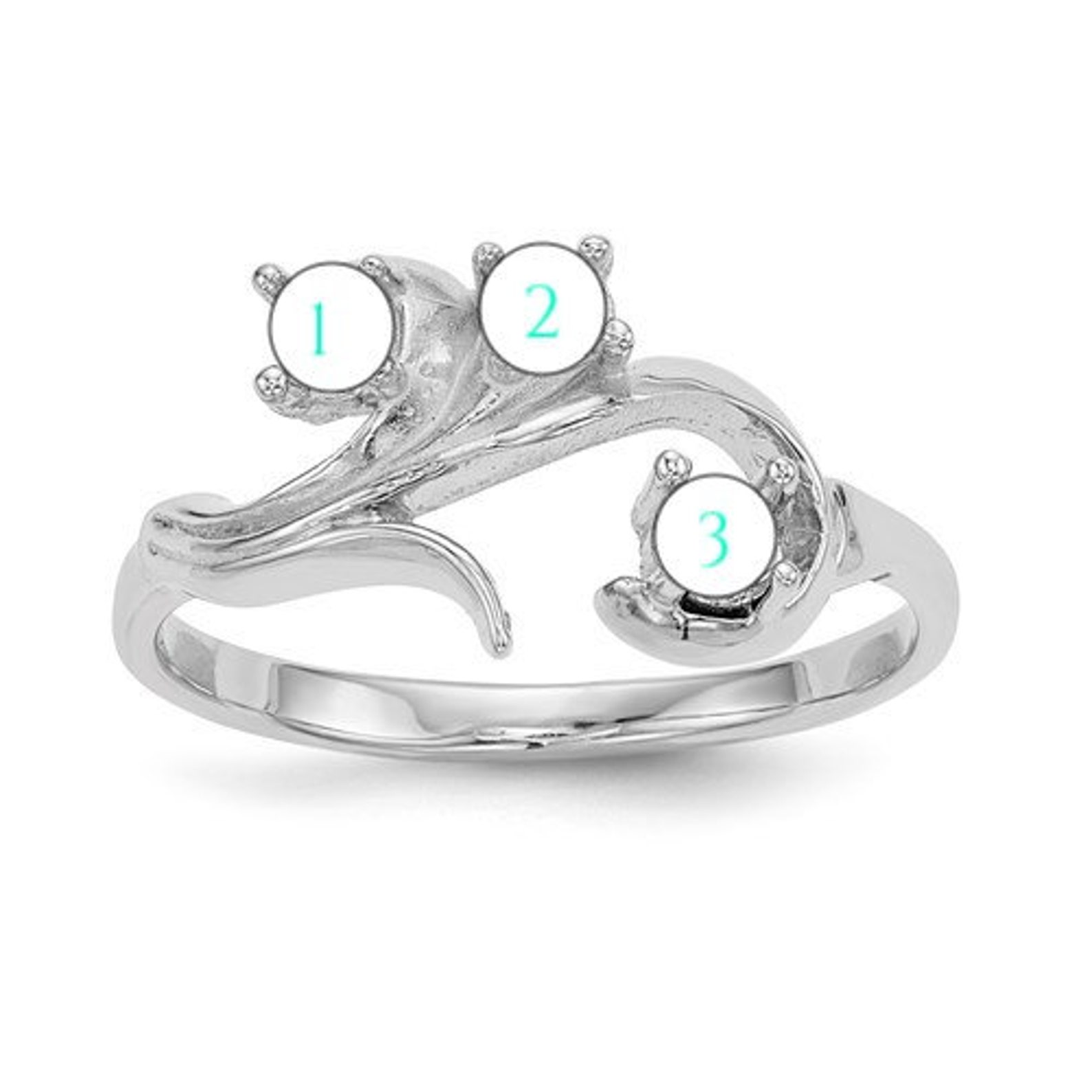 Personalized .925 Sterling Silver Curved Fluer Set - Etsy