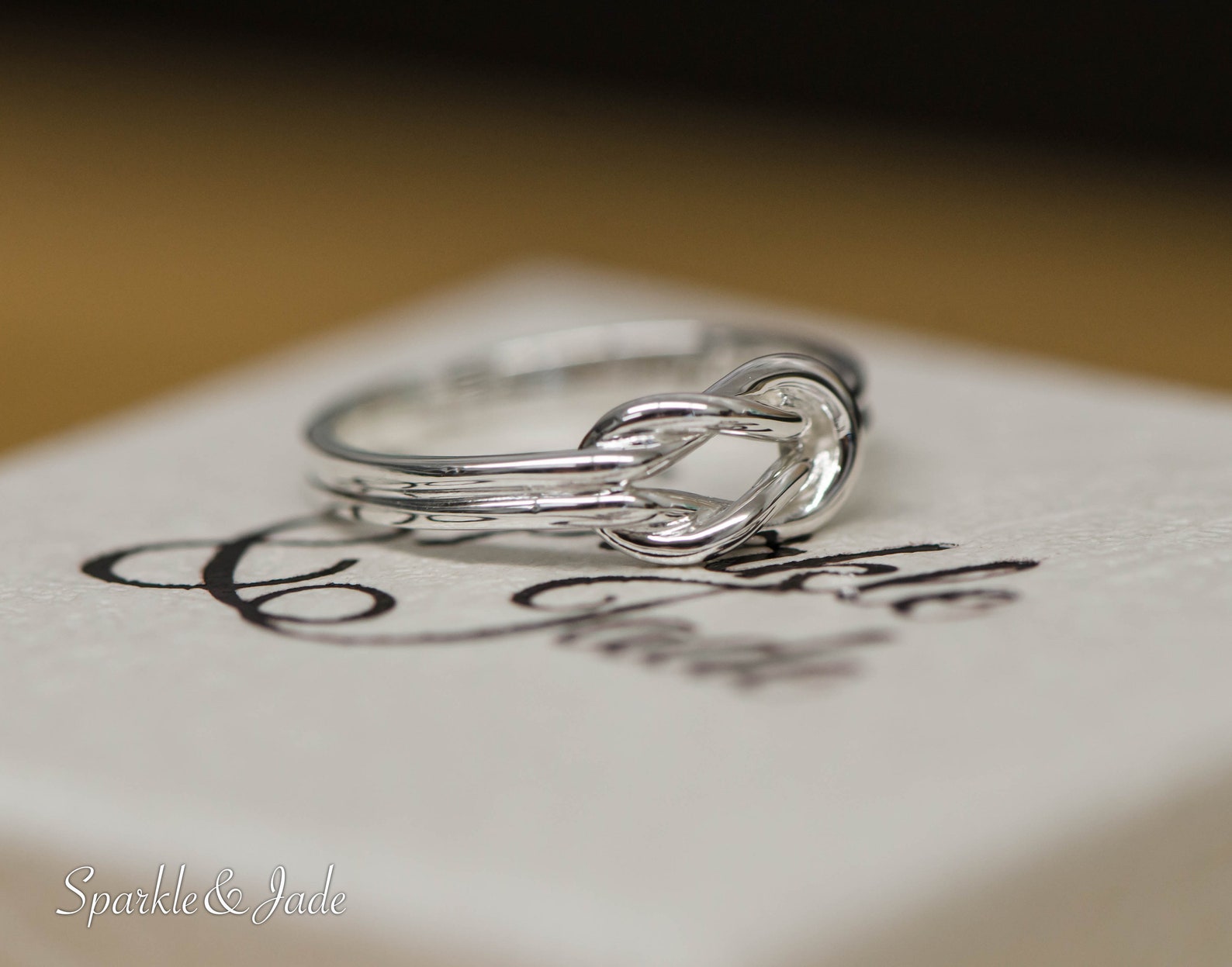 Custom Engravable Infinity Sailor Tied Love Infinity Knot | Etsy