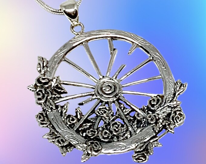 The Wheel Pendant Cast in Sterling Silver - Etsy