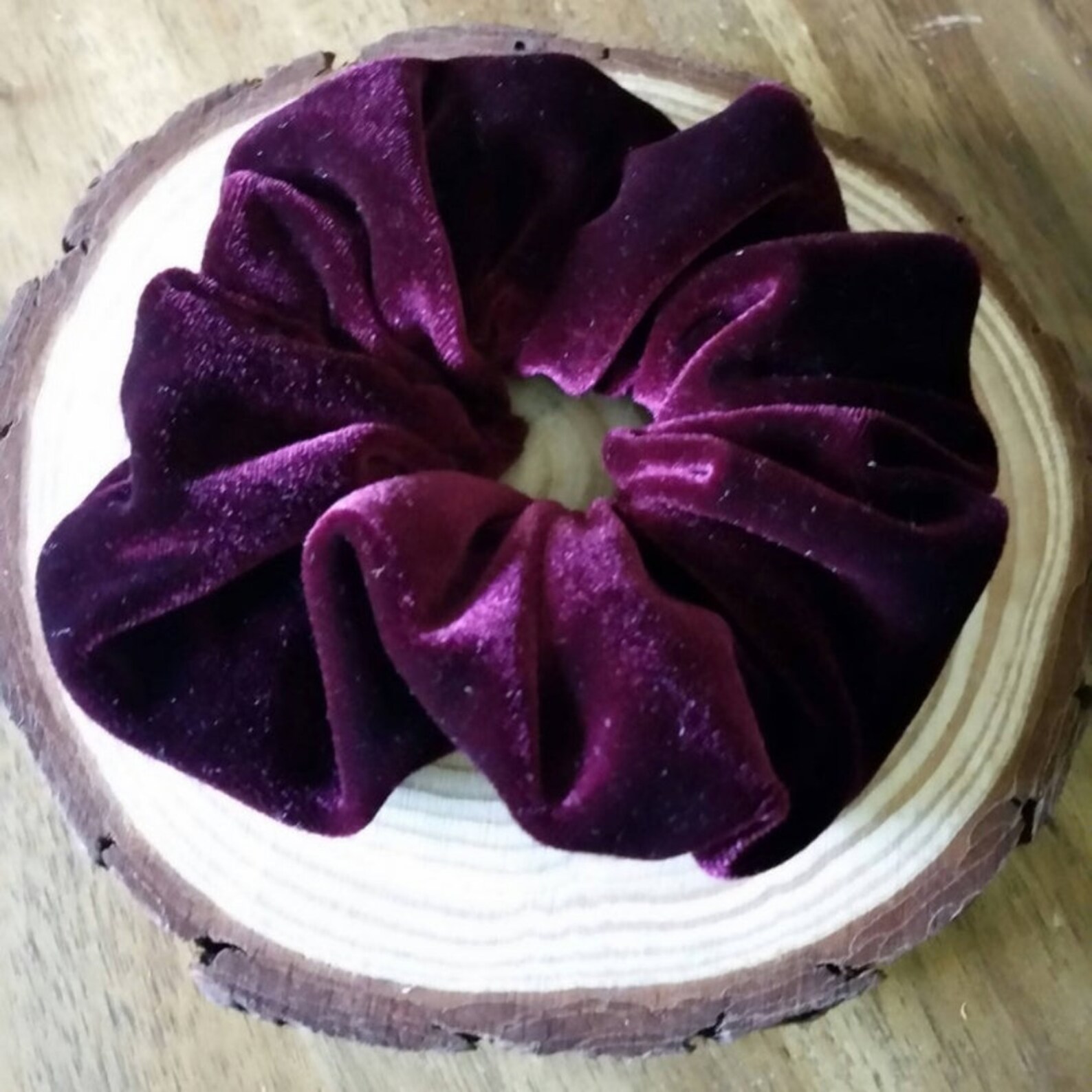 Frosted Wine Velvet Hair Scrunchie Dark Red Maroon Burgundy | Etsy