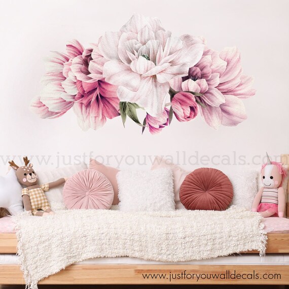 LARGE FLOWER SET Flower Wall Decal Floral Wall Decal - Etsy