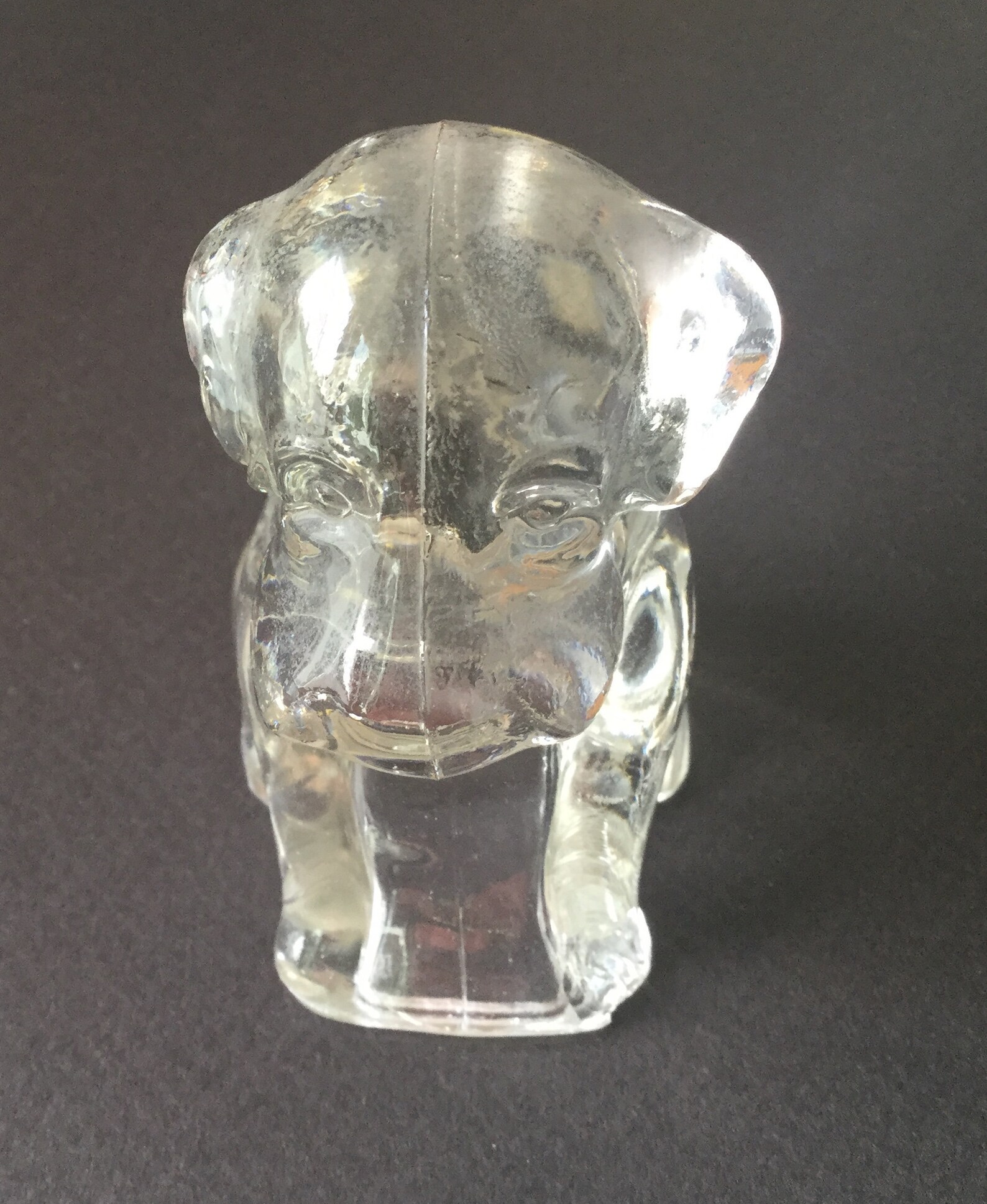 Vintage Clear Glass Dog, 1940's Dog Candy Container - Etsy