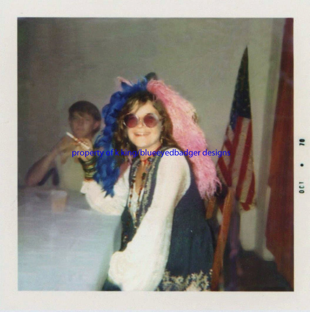 Janis Joplin, Color Photography, Reproduction From Original Photograph ...