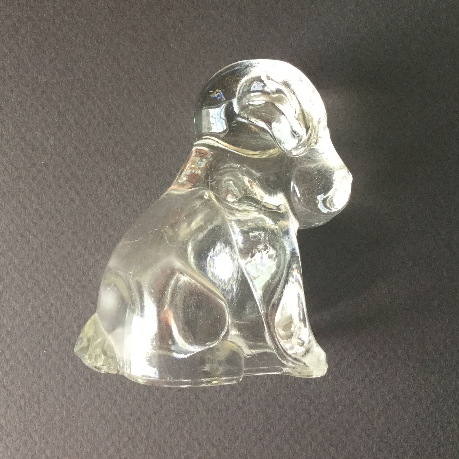 Vintage Clear Glass Dog, 1940's Dog Candy Container - Etsy