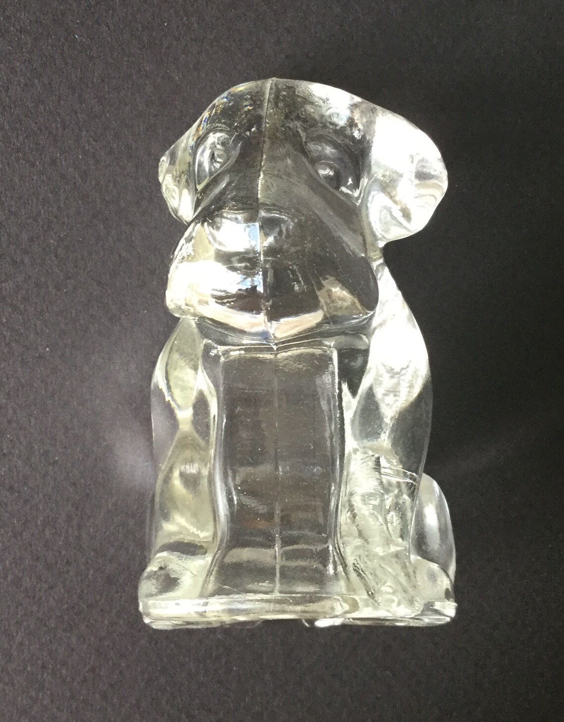 Vintage Clear Glass Dog, 1940's Dog Candy Container - Etsy