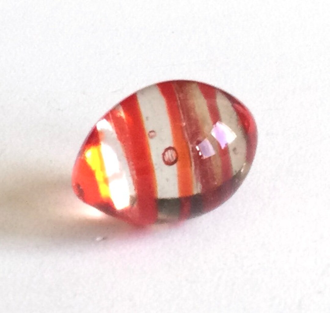 Vintage Handmade Glass Egg Shaped Marble, Art Glass Marble, Collector’s ...