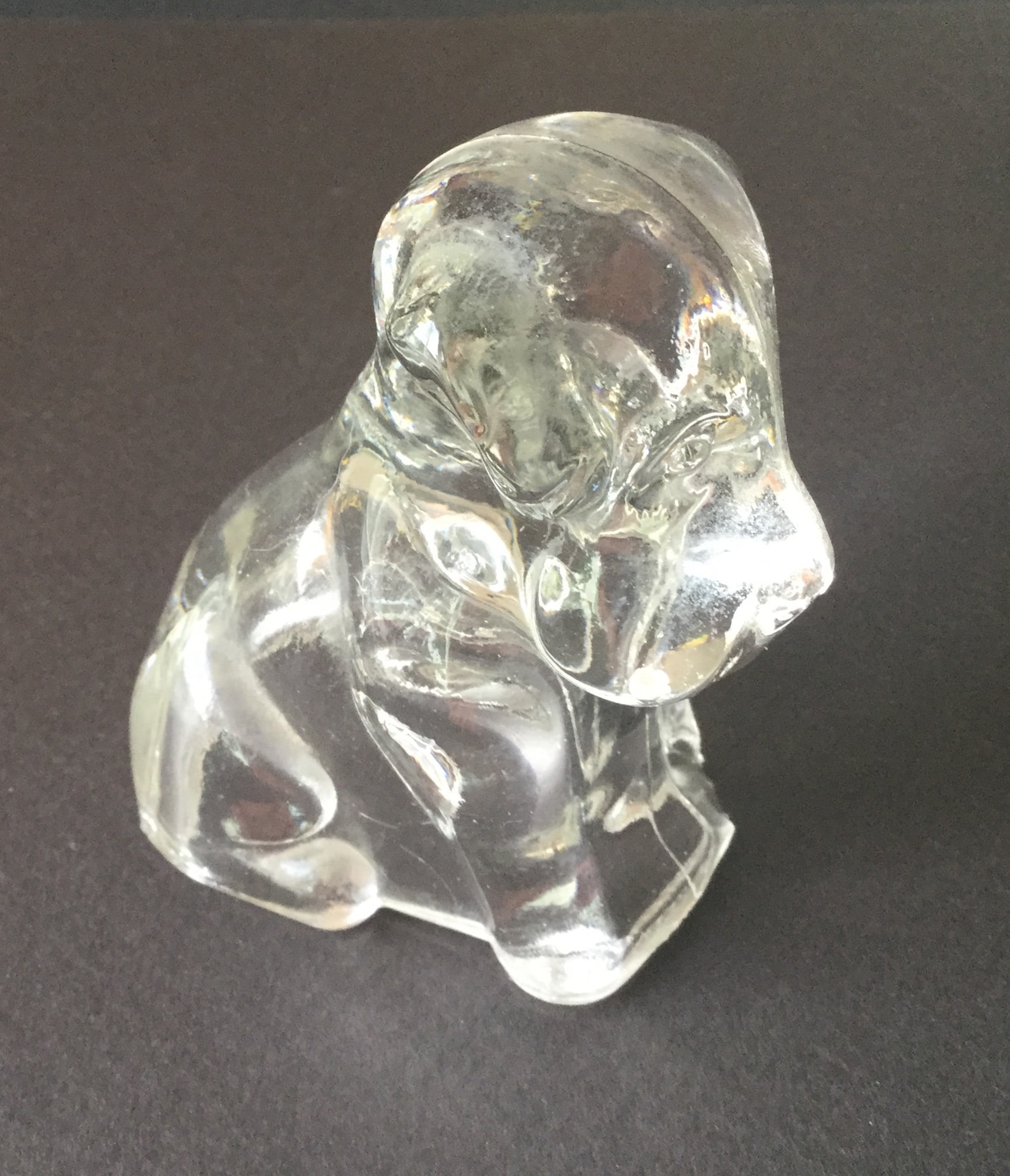 Vintage Clear Glass Dog, 1940's Dog Candy Container - Etsy