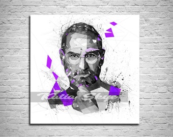 Steve Jobs Canvas - Etsy