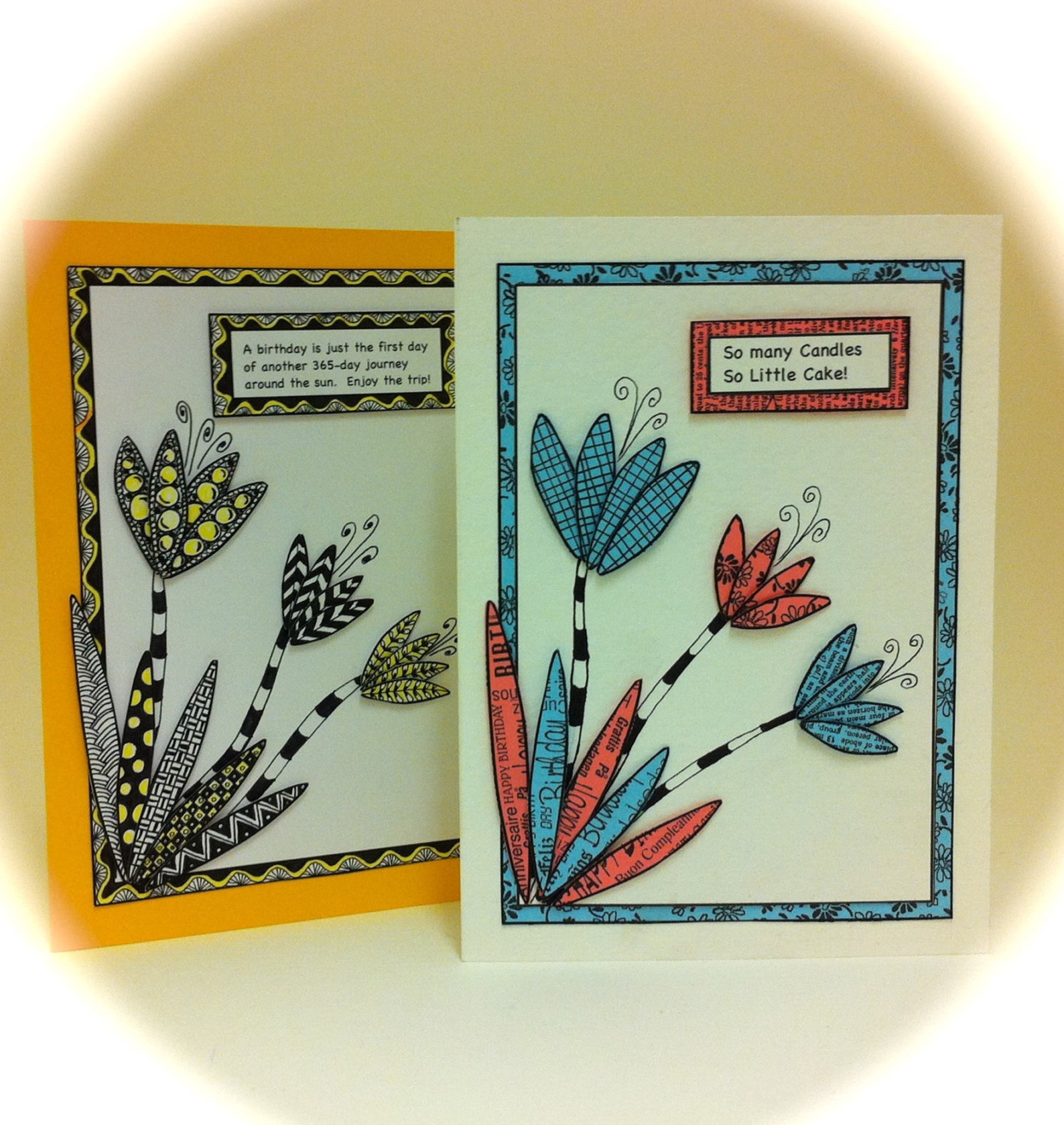 Dimensional Tangle Card Blanks (10 Patterns and 14 Video Tutorials) - Etsy