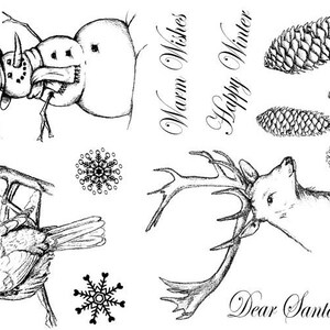 Frosty Friends Stamp Set and 10 Video Tutorials - Etsy
