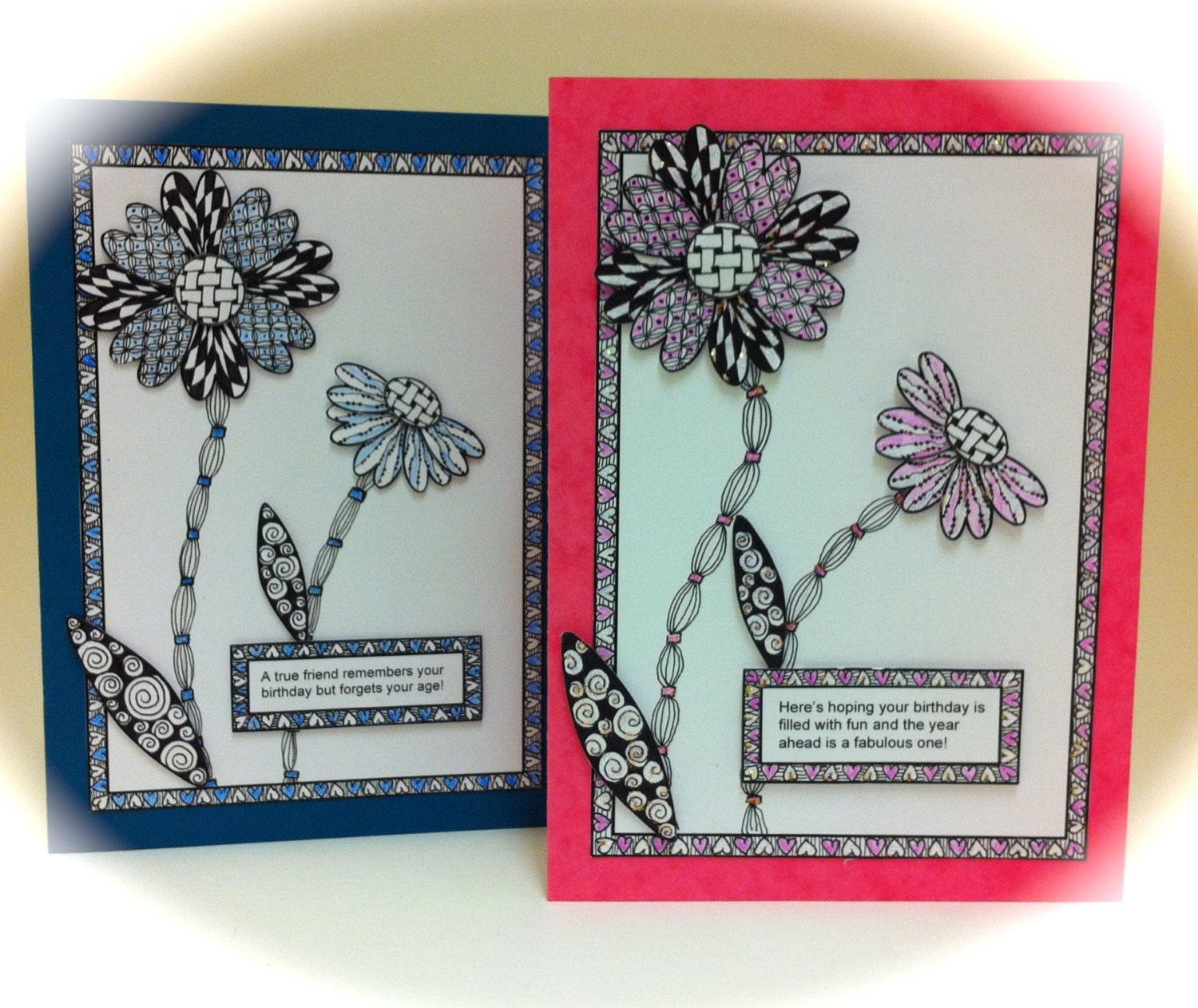 Dimensional Tangle Card Blanks (10 Patterns and 14 Video Tutorials) - Etsy
