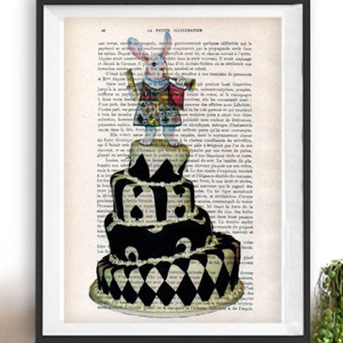 Alice Wonderland Follow Me Rabbit Print Print Art Poster | Etsy