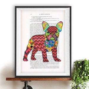 Patchwork Bulldog,bulldog With Fabric, Colorful, French Design, Black ...