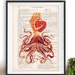 Octopus Print, Pin up Poster, Steampunk Octopus, Nautical Wall Art ...