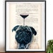 Cool Pug Print Pug Art Dog Artwork Pug Art Print Gift for - Etsy