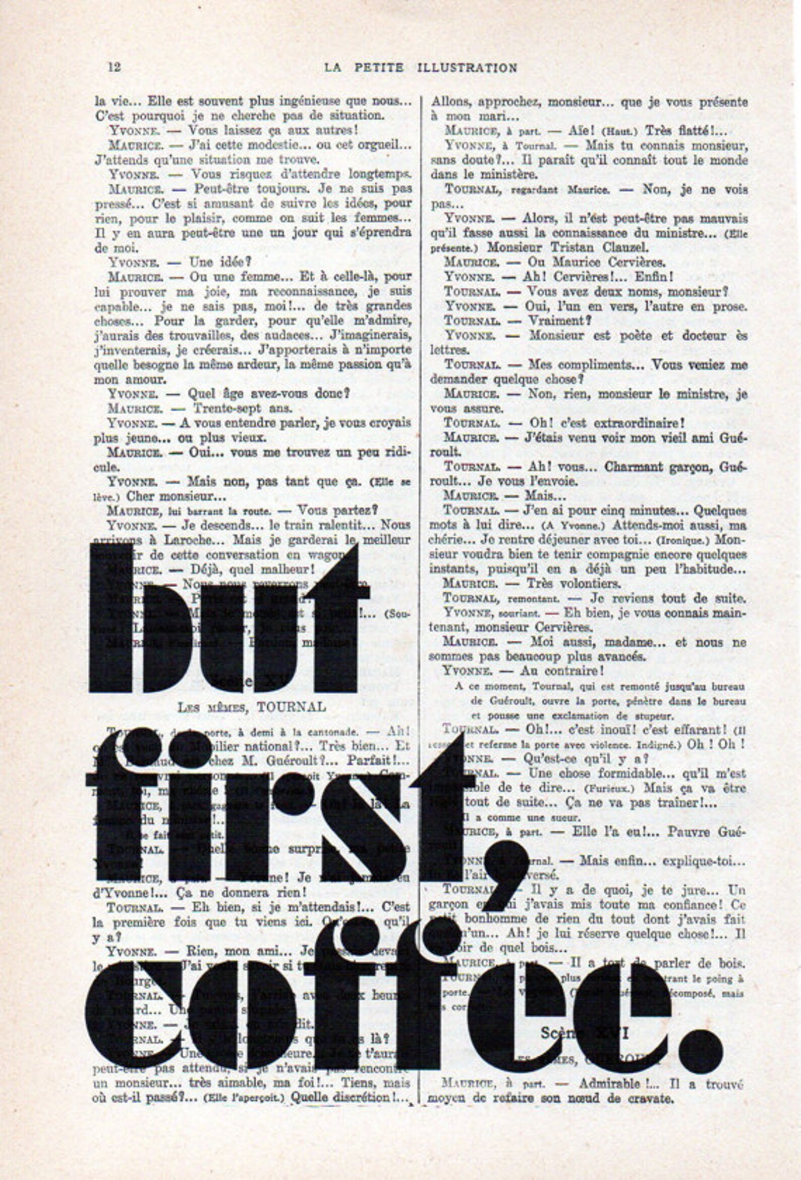 But First Coffee Print Art Poster Typography Wall Decor | Etsy