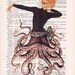 Pin up Print, Octopus Poster, Steampunk Octopus, Nautical Wall Art ...